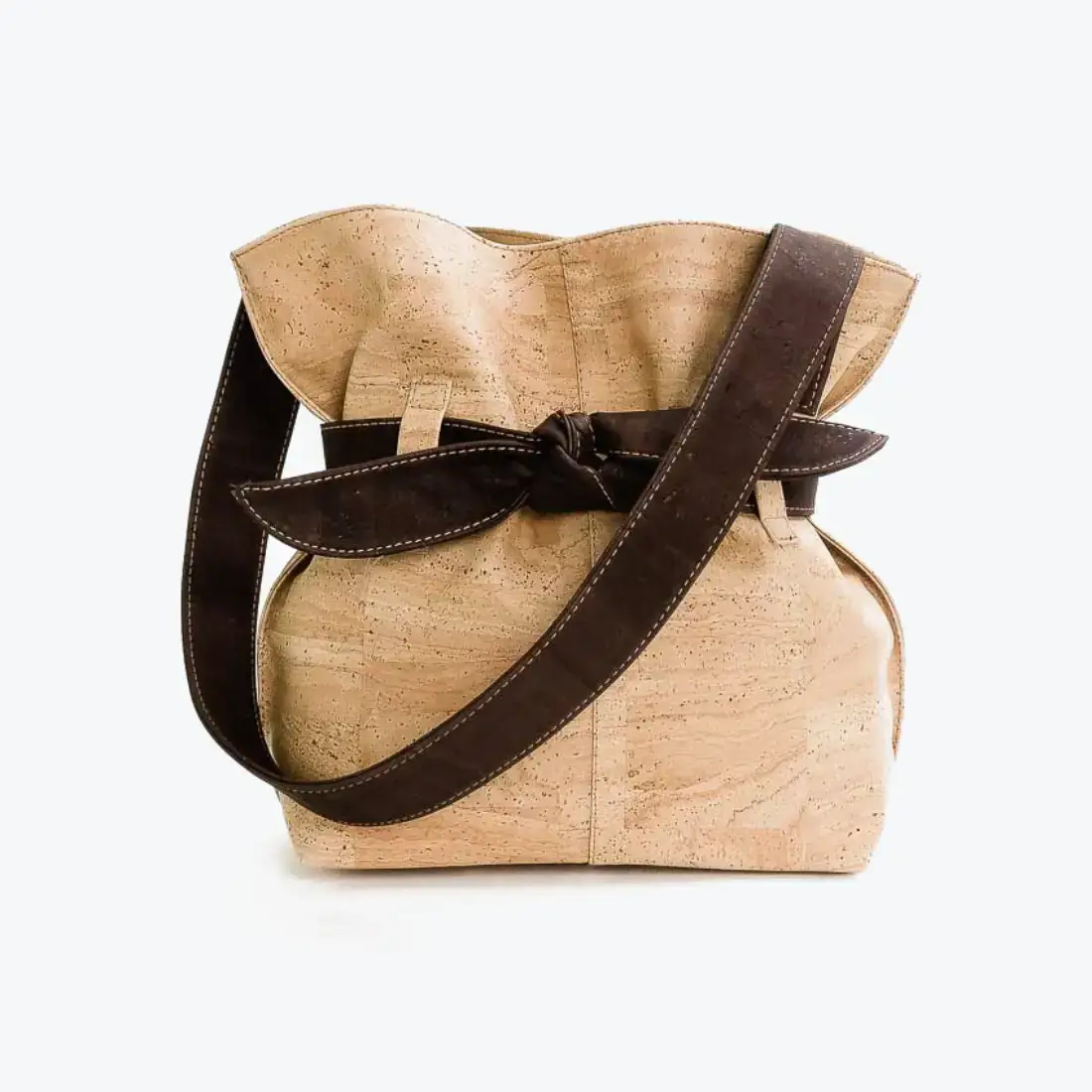 Cork bag with natural cork bow - Zolla